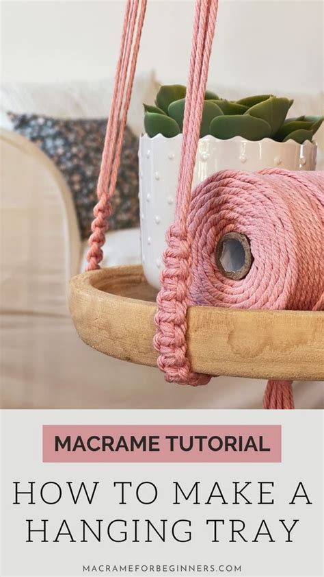 free easy diy macrame hanging shelf tutorial for beginners video artofit