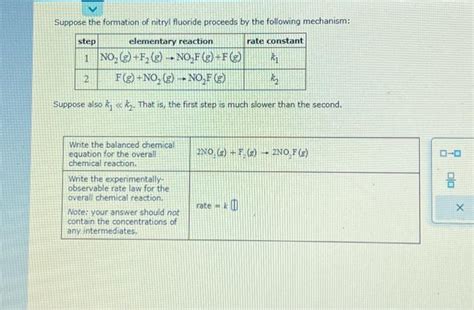 Solved Suppose The Formation Of Nitryl Fluoride Proceeds By