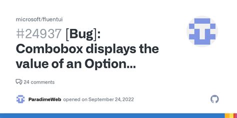 Bug Combobox Displays The Value Of An Option Instead Of The Display