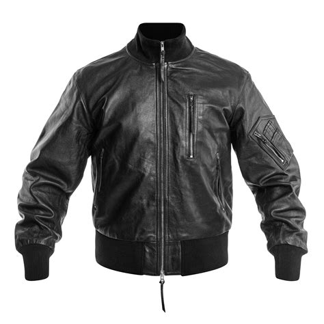 Mil Tec Bw German Leather Flight Jacket Black Buy Online Military Shop