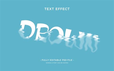 Premium Psd Sinking Text Effect