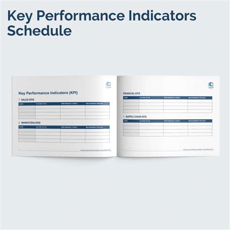Key Performance Indicators Schedule Template Dawtek