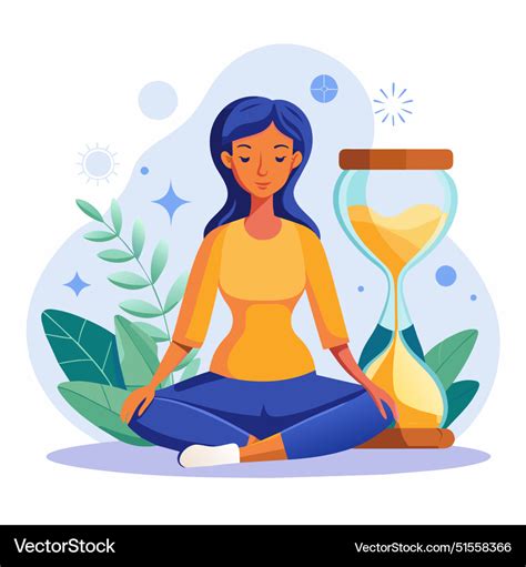 Patience Time Practice To Concentrate And Wait Vector Image