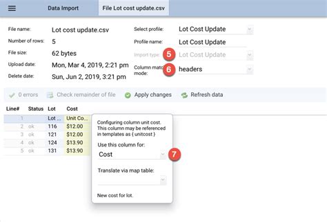 Edit Unit Cost RetailOps