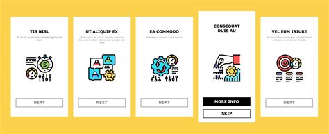 Optimize Operations Onboarding Icons Set Vector 9902504 Vector Art At Vecteezy