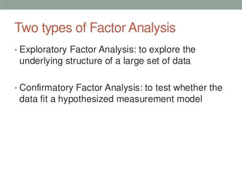 Exploratory Factor Analysis