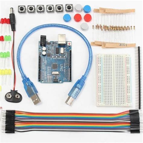 jual basic starter kit arduino uno r3 compatible paket minimalis
