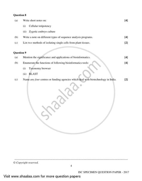 Biotechnology Theory 2016 2017 Isc Commerce Class 12 Set 1 Question Paper With Pdf Download