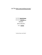 NETW Lab Report A Docx Lab Title Week Basic Switching Concepts Your Name Adrian M