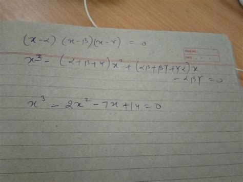 Find A Cubic Polynomial With The Sum Sum Of The Product Of Its Zeroes Taken Two At A Time And