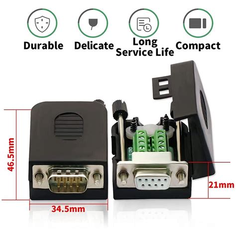 Db9 Solderless Rs232 D Sub Serial To 9pin Port Terminal Male Female Adapter Connector Breakout