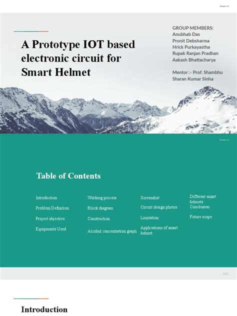smart helmet ppt final year advanced pdf wi fi sensor