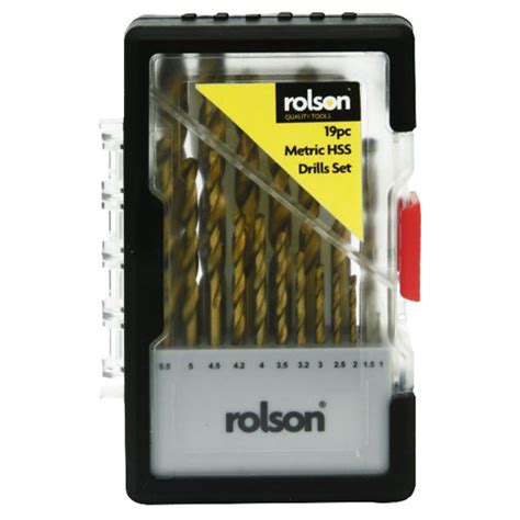 Rolson 48719 19pc Hss Drill Bit Set Rapid Electronics