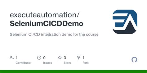 github executeautomation seleniumcicddemo selenium ci cd integration