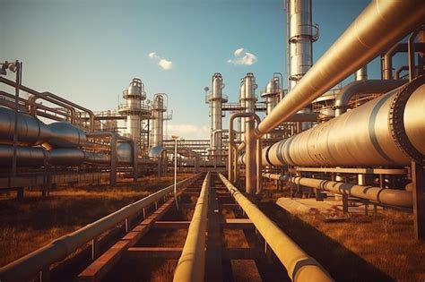 Premium Ai Image Industrial Pipelines In Progress Generative Ai