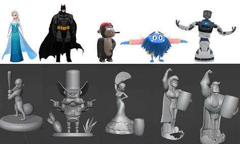 sculpt characters 3d models for printing rigging gaming by awais razaq