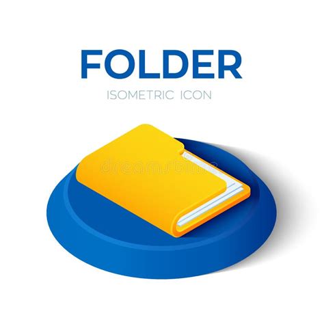 Folder Icon 3d Isometric Folder Sign Created For Mobile Web Decor Print Products