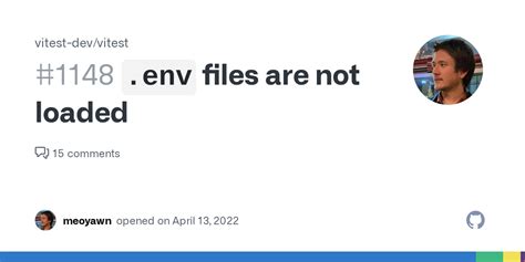 ` env` files are not loaded · issue 1148 · vitest dev vitest · github