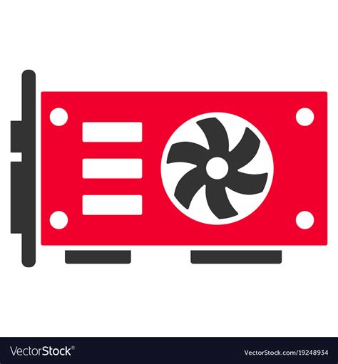 Video Graphics Gpu Card Flat Icon Royalty Free Vector Image