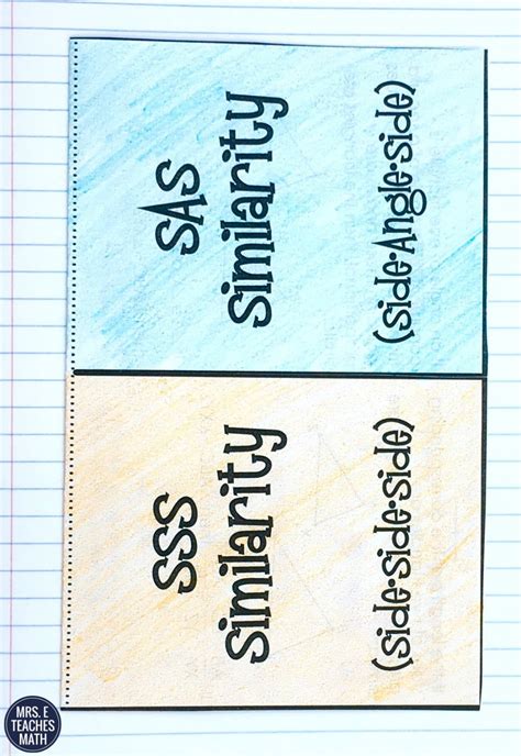 Triangle Similarity Inb Pages Mrs E Teaches Math