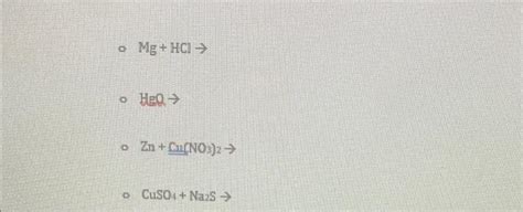 solved chemical reactants chemical products observations