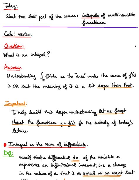 Lecture 28 Understanding Integrals In Calculus I Calc I Studocu