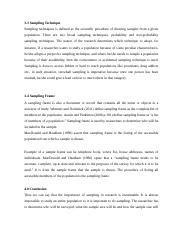 Sampling Technique Docx 3 3 Sampling Technique Sampling Techniques Is Defined As The
