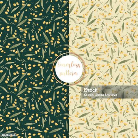 노란 꽃과 꽃 원활한 패턴 종이 직물 벽지 등을위한 텍스처 0명에 대한 스톡 벡터 아트 및 기타 이미지 0명 가능성 귀여운 Istock