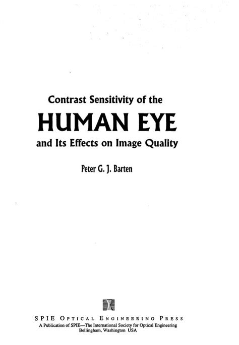 Contrast Sensitivity Of The Human Eye And Its Effects On Image Quality