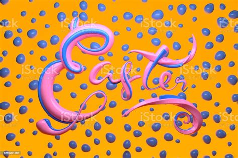 화려한 계란으로 장식 된 문자와 함께 행복 한 부활절 배경입니다 초대 현실적인 3d 일러스트 인사말 카드 광고 프로모션 포스터 전단지 웹 배너 기사 소셜 미디어 3차원