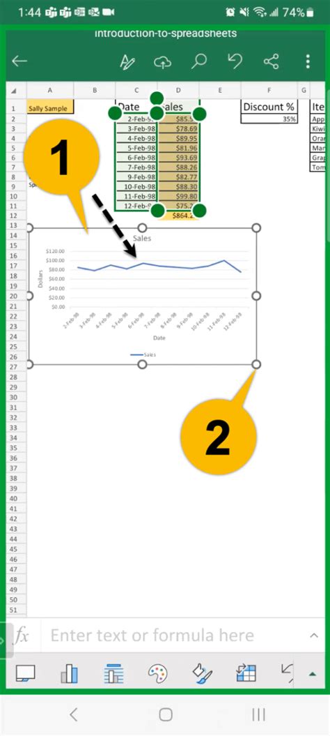 Create A Line Chart Excel Android App