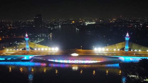 ชมความงดงาม ทช เปิดไฟประดับสะพานภูมิพล 1 2 และสะพานมหาเจษฎาบดินทรานุสรณ์ฉลิมพระเกียรติ ราชินี