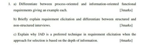 1 A Differentiate Between Process Oriented And Information Oriented