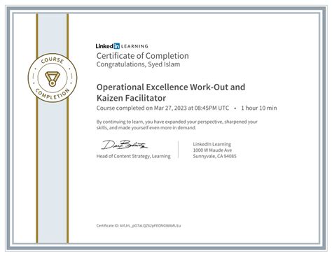 Syed Asif Islam On Linkedin Certificate Of Completion