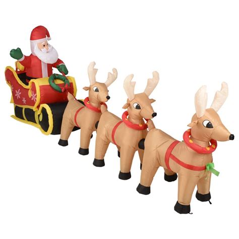 НАДУВАЕМ ДЯДО КОЛЕДА Led С ШЕЙНА 340cm