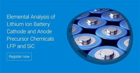 Elemental Analysis Of Lithium Ion Battery Cathode And Anode Precursor Chemicals Lfp And Sic