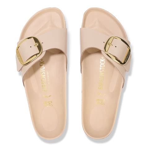 Madrid Big Buckle Naturleder Lack High Shine New Beige Birkenstock