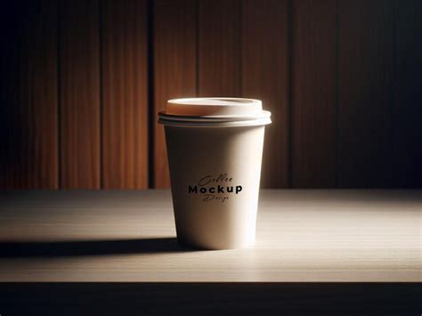Psd 일회용 커피 종이 컵 모 ⁇ 디자인 프리미엄 Ai 생성 Psd