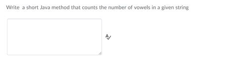 solved write a short java method that counts the number of