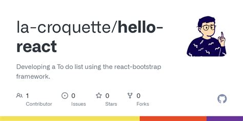Github La Croquettehello React Developing A To Do List Using The