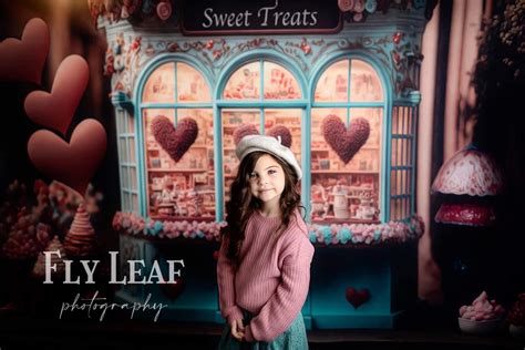 Candy Shop Photography Backdrop Valentines Day Chocolate Store