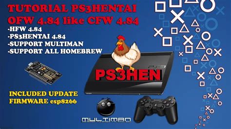 TUTORIAL OFW PS SUPER SLIM HENTAI INSTALL MULTIMAN FIRMWARE ESP DONGLE LINK YouTube