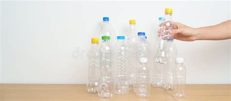Plastic Bottle On Table At Home Or Office Recycle Garbage Sorting Stock Image Image Of