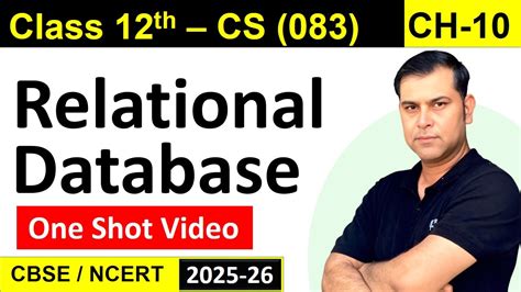 One Shot CH Relational Database MySQL Class CS CBSE NCERT RBSE S SUREN YouTube
