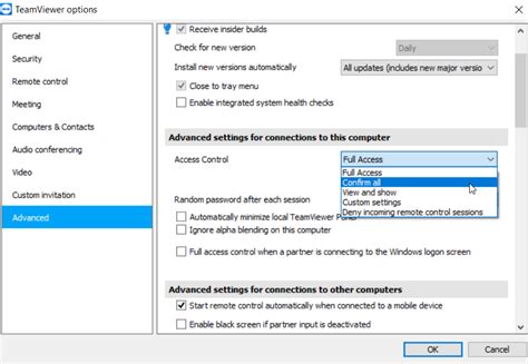 teamviewer host module incoming connection acceptance user