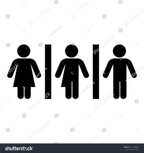 Female Male Transgender Concept Icon Black Stock Vector Royalty Free