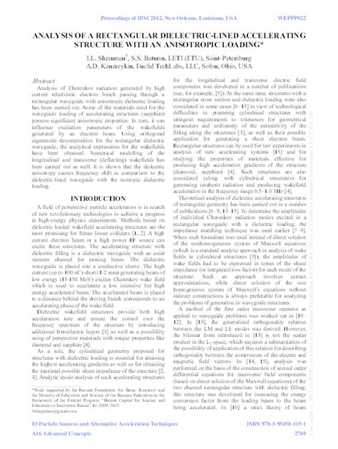 Analysis Of A Rectangular Dielectric Lined Accelerating Structure With An Anisotropic Loading