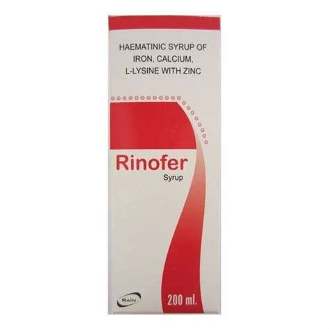 Rinofer Syrup At ₹ 75 Unit Iron Syrup In Kalol Id 9631387612