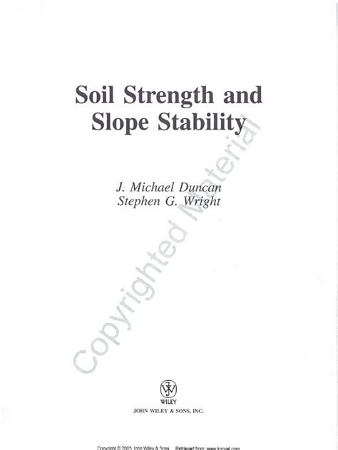 Soil Strength And Slope Stability Pdf