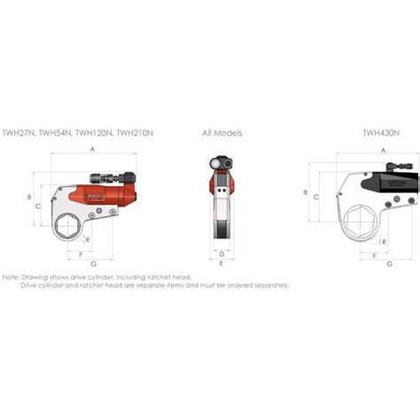 Hi Force Twh430n Hydraulic Torque Spanner Inner Hexagonal 48181 Nm Klium